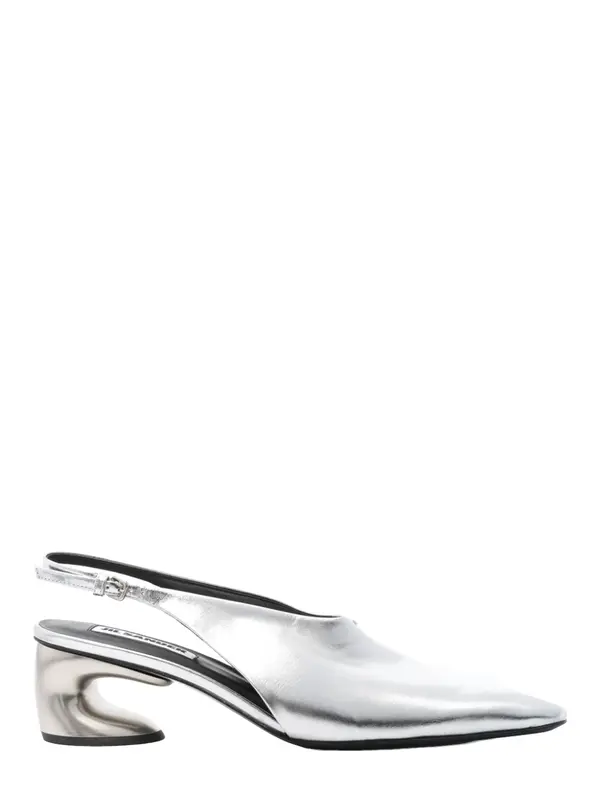 JIL SANDER 60mm Leather Pumps - Silver
