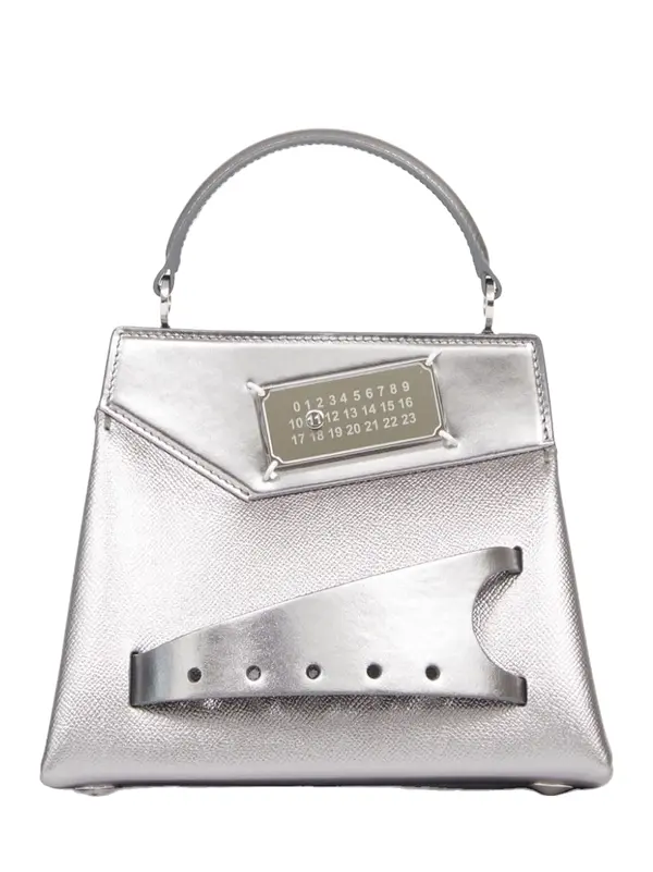 MAISON MARGIELA Snatched Leather Tote - Silver
