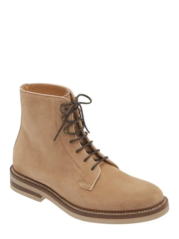 Brunello Cucinelli Iconic Sole Lace-up Boot - Light Brown