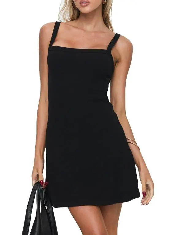 Princess Polly Desantis Fit & Flare Mini Dress - Black