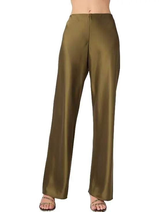Cami Nyc Bristol Satin Pants - Grove