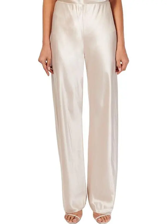 Cami Nyc Bristol Satin Pants - Oat