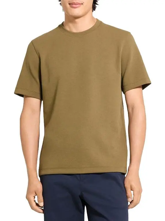 Theory Delroy Double Piqué Crewneck T-shirt - Duffle