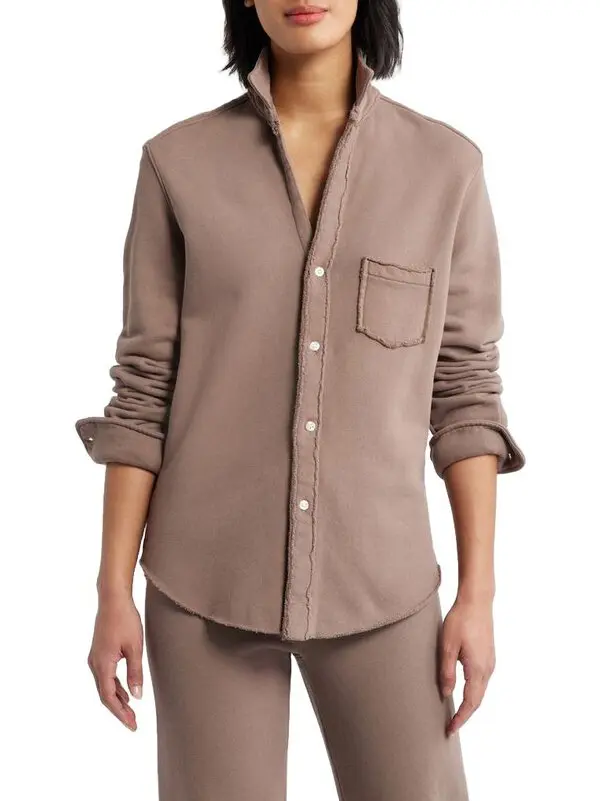 Frank & Eileen Eileen Relaxed Terry Button-up Shirt - Brulee