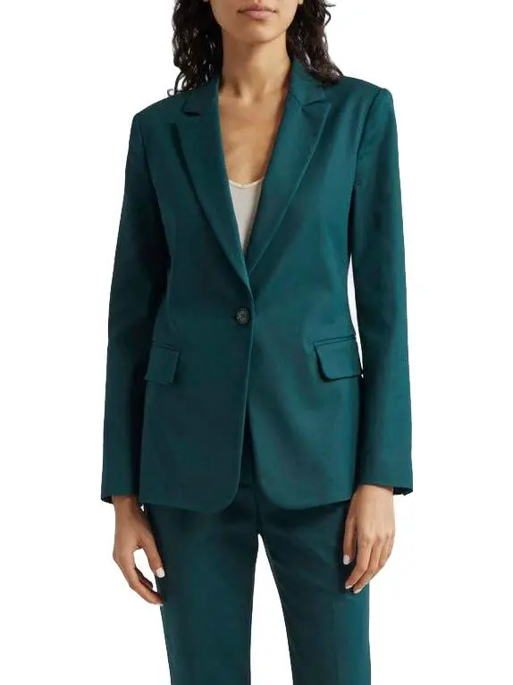 Emporio Armani Cotton-blend Couture Blazer - Dark Green