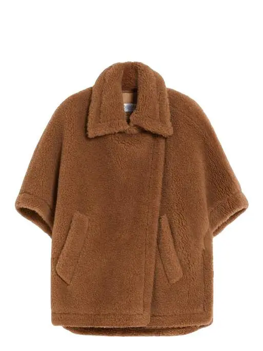 Max Mara Tebe Teddy Bear Cape - Camel
