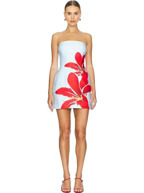 RUNAWAY THE LABEL Primrose Mini Dress - Red Lily