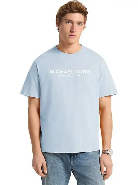Michael Kors Logo Cotton T-shirt - Blue