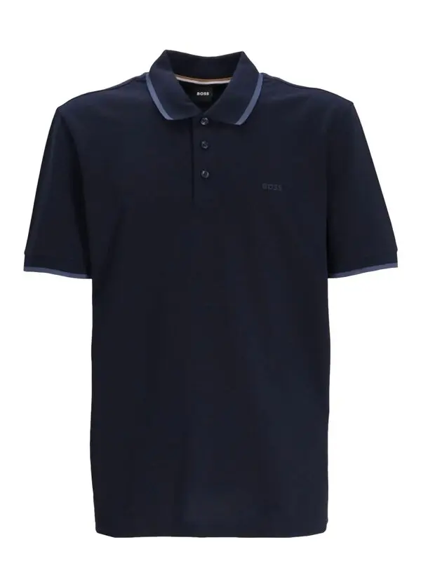 BOSS Logo-print Polo Shirt - Blue