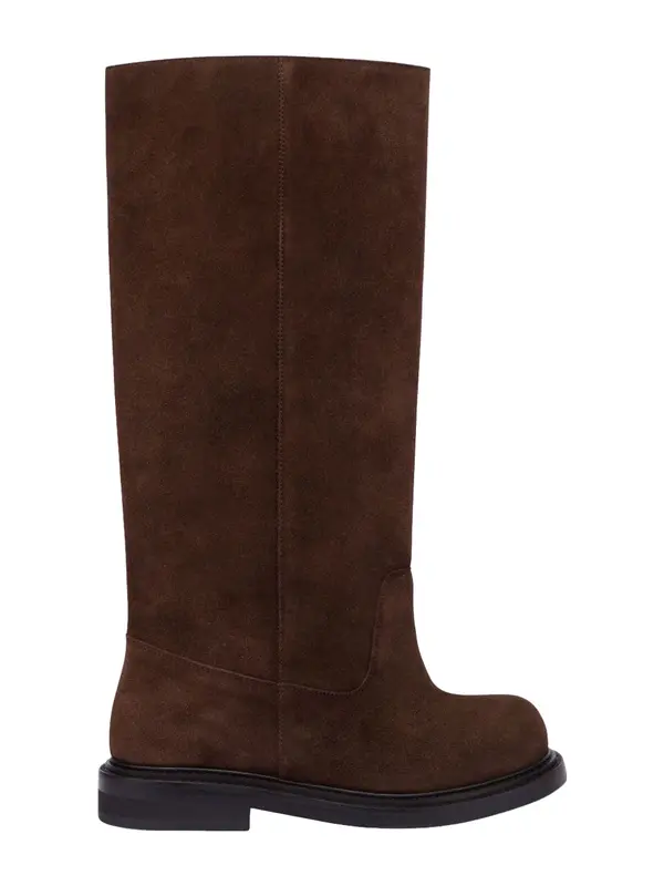 Moschino Suede Knee-high Boots - Brown