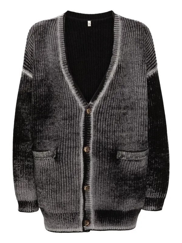 R13 Faded-effect Cardigan - Black