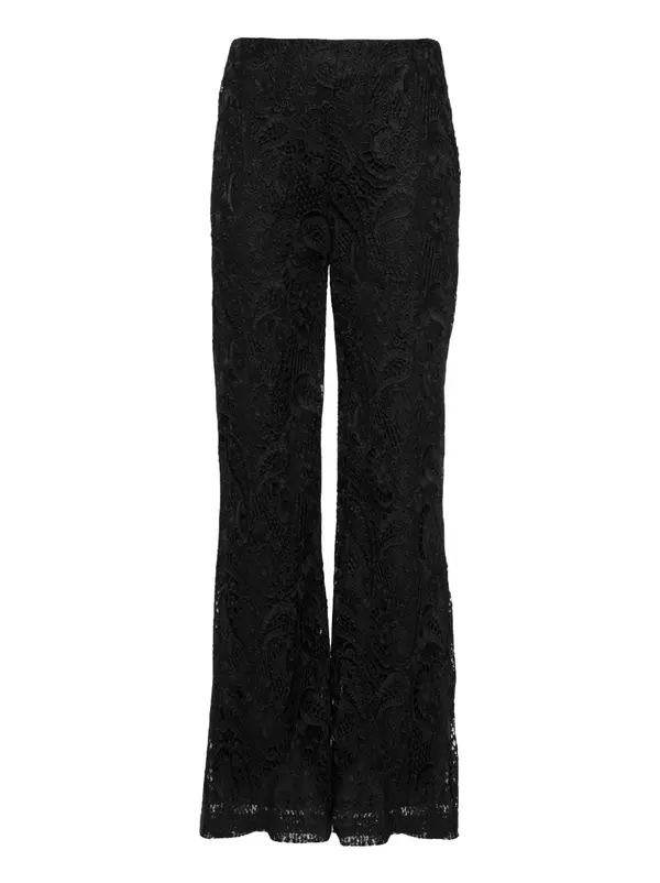 TWINSET Macramé Straight-leg Trousers - Black