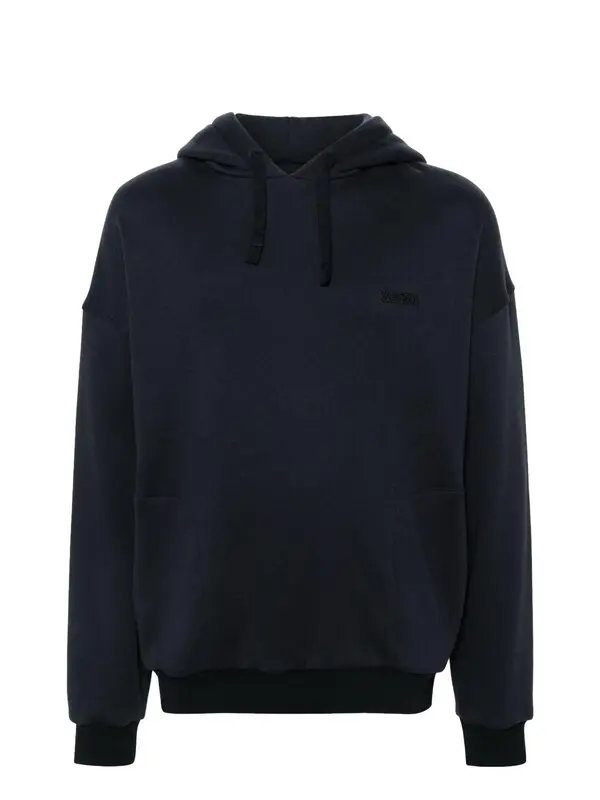 Zegna Logo-embroidered Sweatshirt - Blue