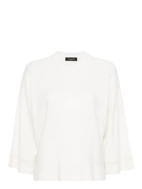 Fabiana Filippi Crew-neck Cashmere Top - Neutrals