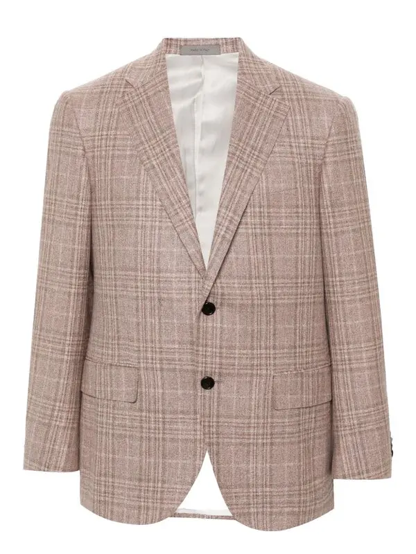 Corneliani Check-pattern Blazer - Pink
