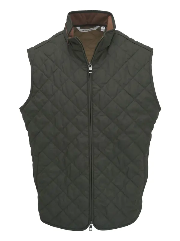 Peter Millar Diamond-quilt Padded Gilet - Green