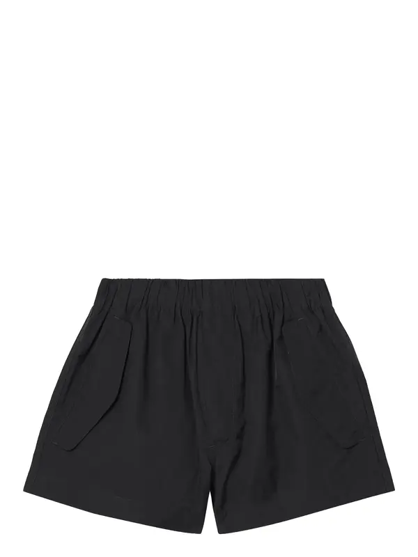 Wardrobe.NYC Beach Cotton-blend Shell Shorts - Black
