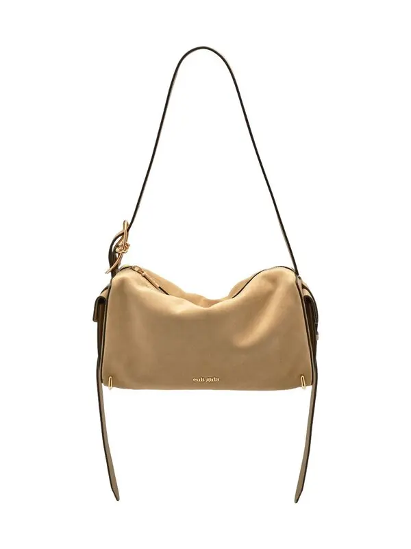 Cult Gaia Natasha Suede Shoulder Bag - Sand