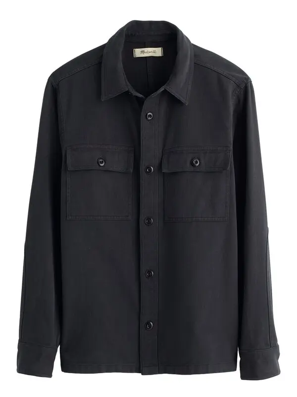 Madewell Garment-dyed Straight-hem Work Shirt - Black Coal