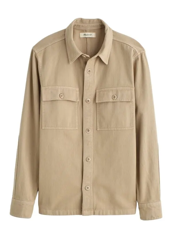 Madewell Garment-dyed Straight-hem Work Shirt - Driftwood