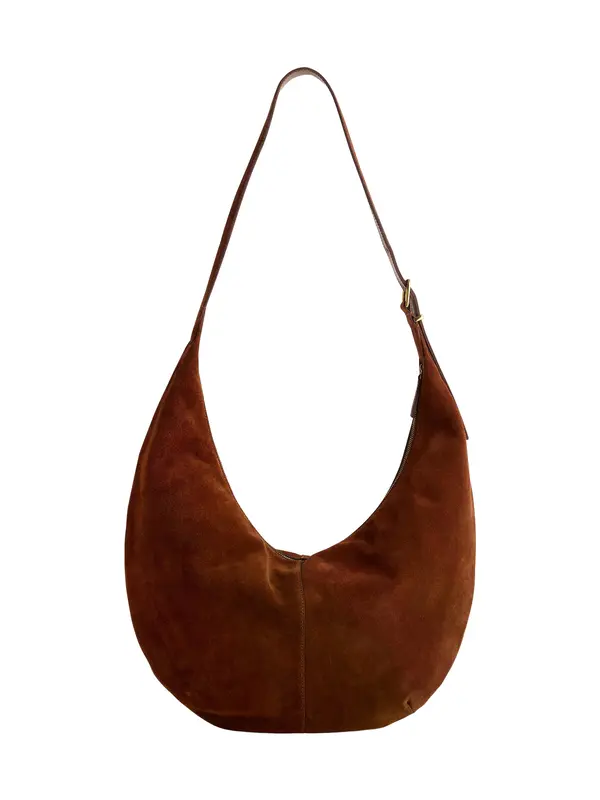 Madewell The Essential Curve Shoulder Bag - Soft Mahogany