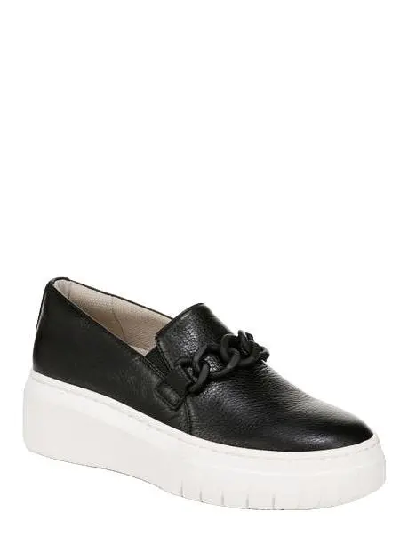 Naturalizer Daphne Platform Sneakers - Black Leather