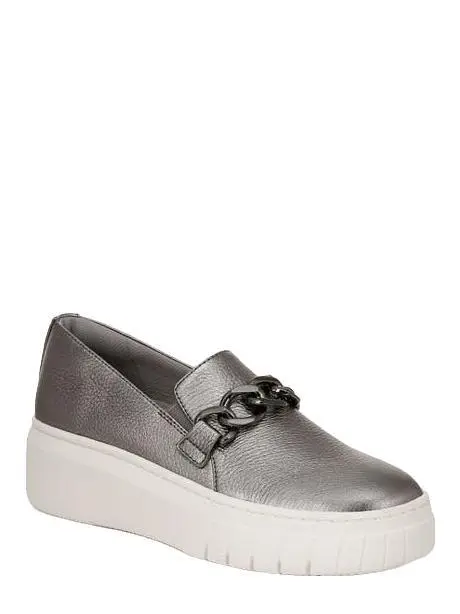 Naturalizer Daphne Platform Sneakers - Pewter Leather