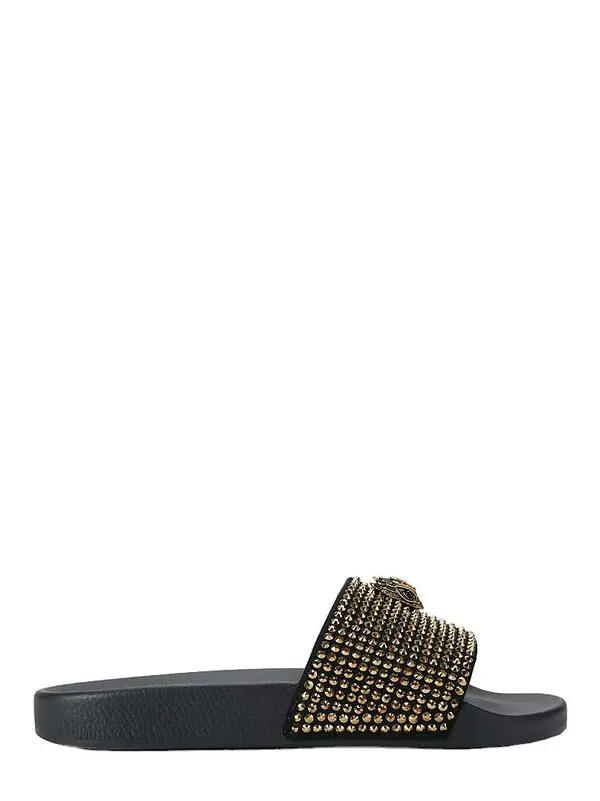 Kurt Geiger Meena Eagle Slide Sandals - Open Yellow