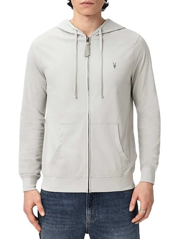 ALLSAINTS Brace Zip Hoodie - Pebble Grey