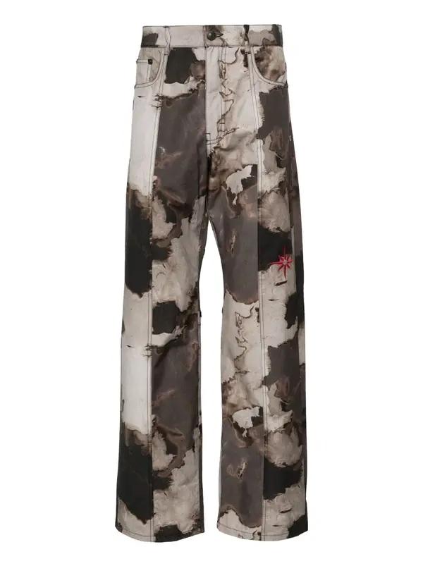 KUSIKOHC Burn Print Trousers - Neutrals