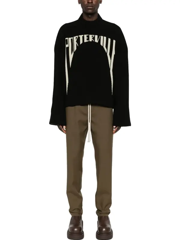 Rick Owens Intarsia-knit Sweater - Black