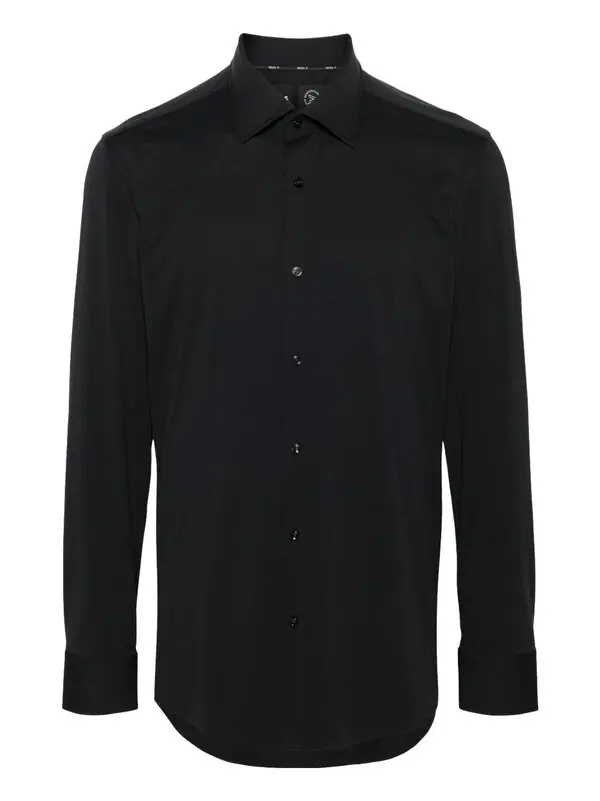 BOSS Textured-finish Shirt - Black
