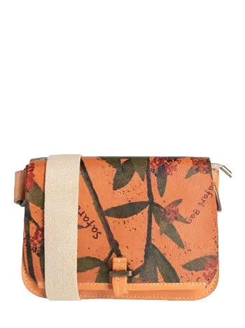 SAFARI BAG Floral-print Leather Cross-body Bag - Salmon Pink