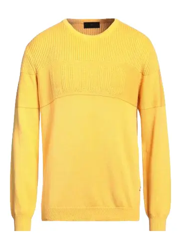 LIU •JO MAN Cotton Crewneck Sweater - Yellow
