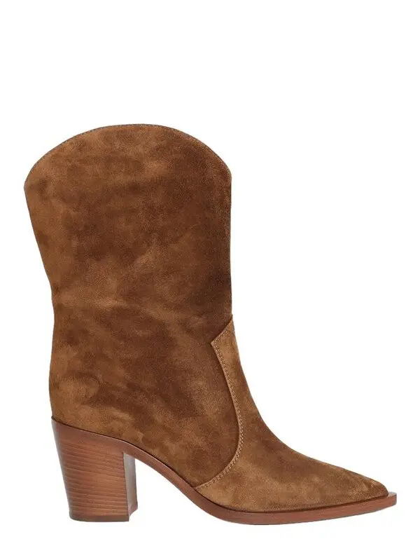 GIANVITO ROSSI Suede Ankle Boots - Camel