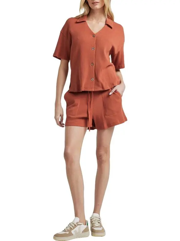 LOSANO Organic Cotton Shirt - Baked Clay