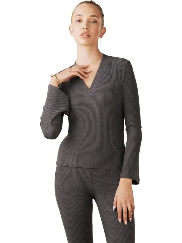 LOSANO Grace Top - Charcoal