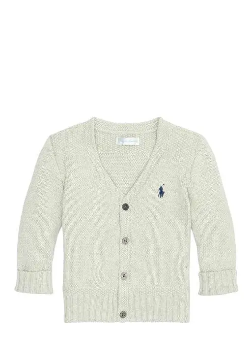 Ralph Lauren V-neck Cardigan - Light Sport Heather