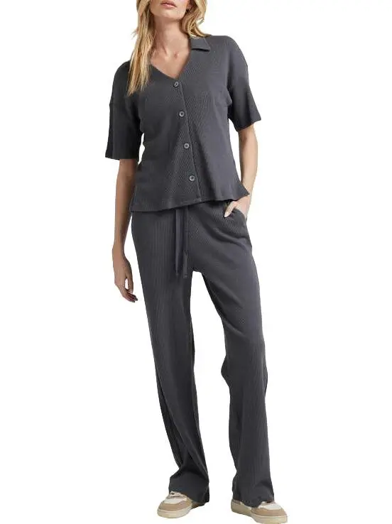 LOSANO Organic Cotton Drawstring Pant - Charcoal