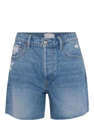 Boyish The Monty High Rise Relaxed Denim Shorts - Silverado