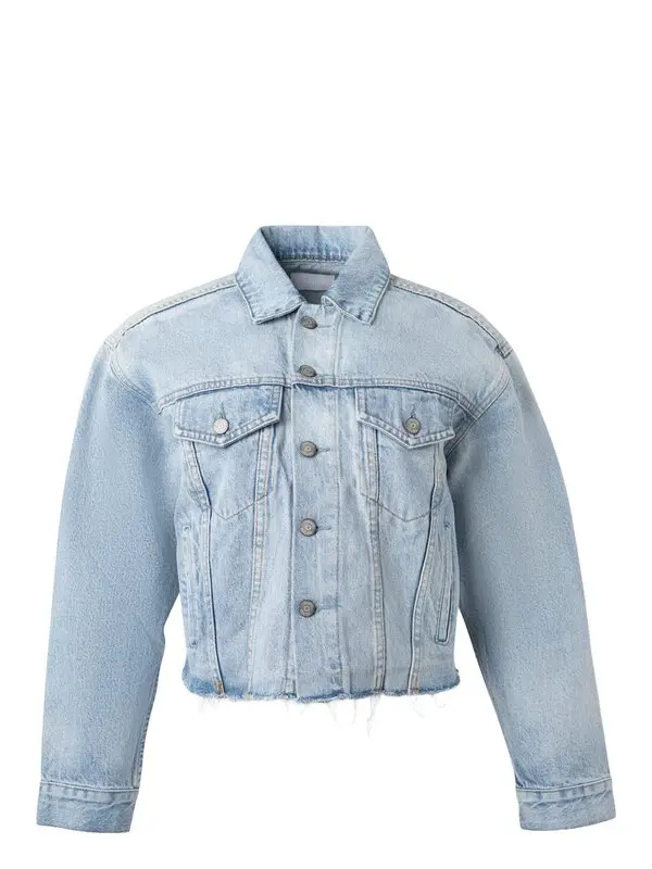 Boyish The Harvey Oversized Cutoff Denim Jacket - She's All That