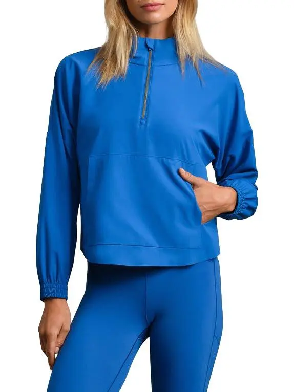 RHONE Mirage Water-repellent Half-zip Jacket - Deep Sea Blue