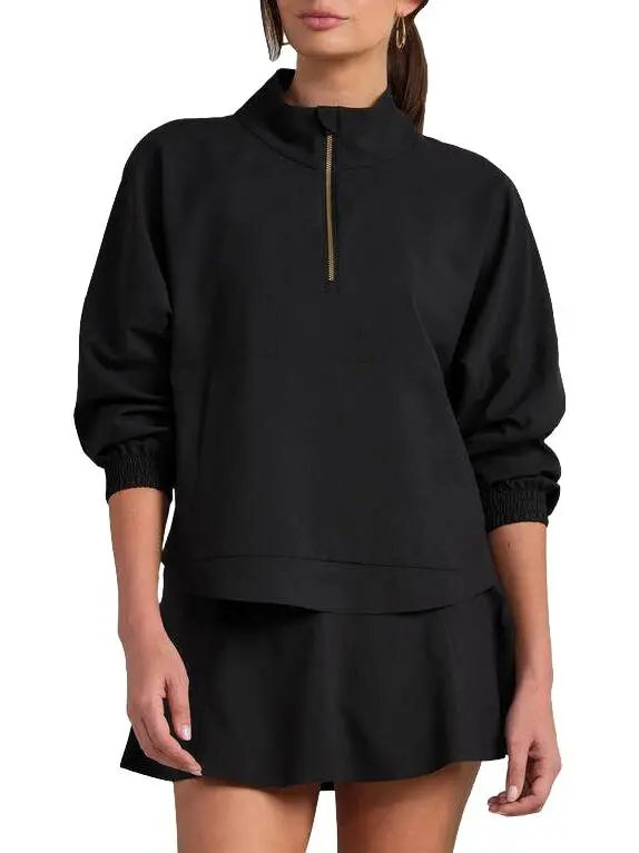 RHONE Mirage Water-repellent Half-zip Jacket - Pure Black