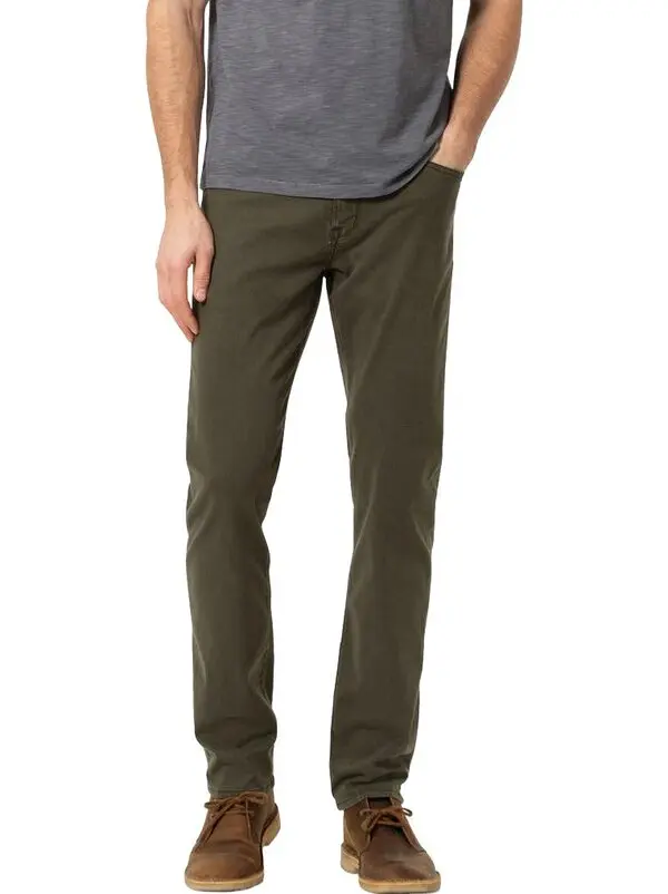 34 Heritage Charisma Relaxed Fit Straight Leg Flat Front Chino Pants - Dark Olive Twill