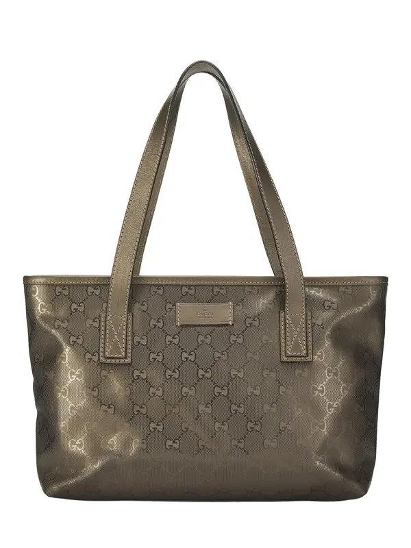 Gucci Gg Imprime Supreme Tote Bag - Gold