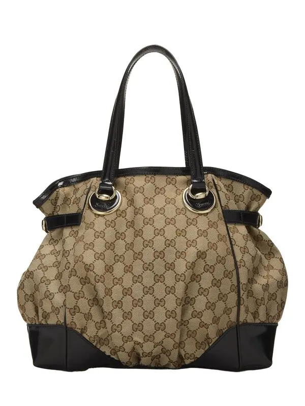 Gucci Original Gg Canvas Full Moon Tote - Black