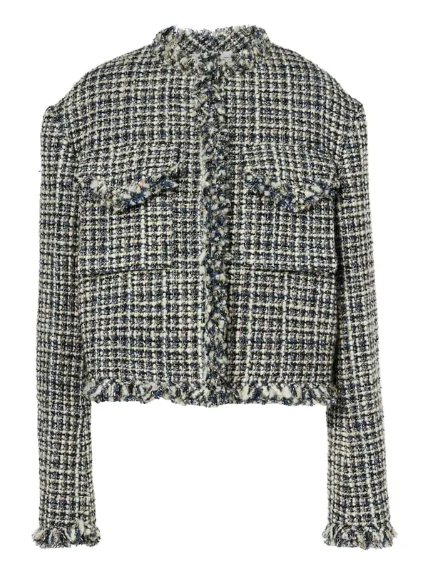 Sacai Wool-blend Tweed Jacket - Multicoloured