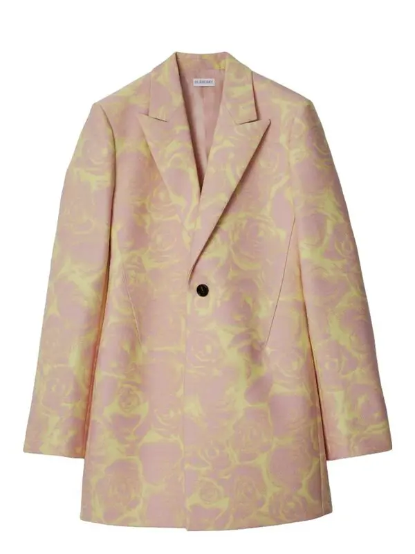 Burberry Rose Wool Tailored Jacket - Cameo