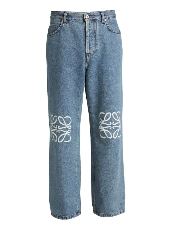 Loewe Anagram Straight-leg Jeans - Mid Blu Den