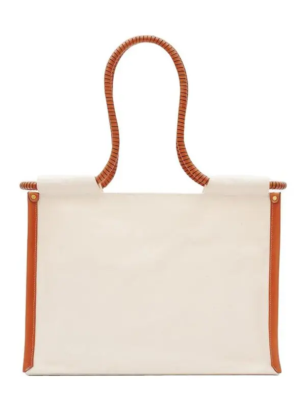 Isabel Marant Logo Tote Bag - Ecru/cognac